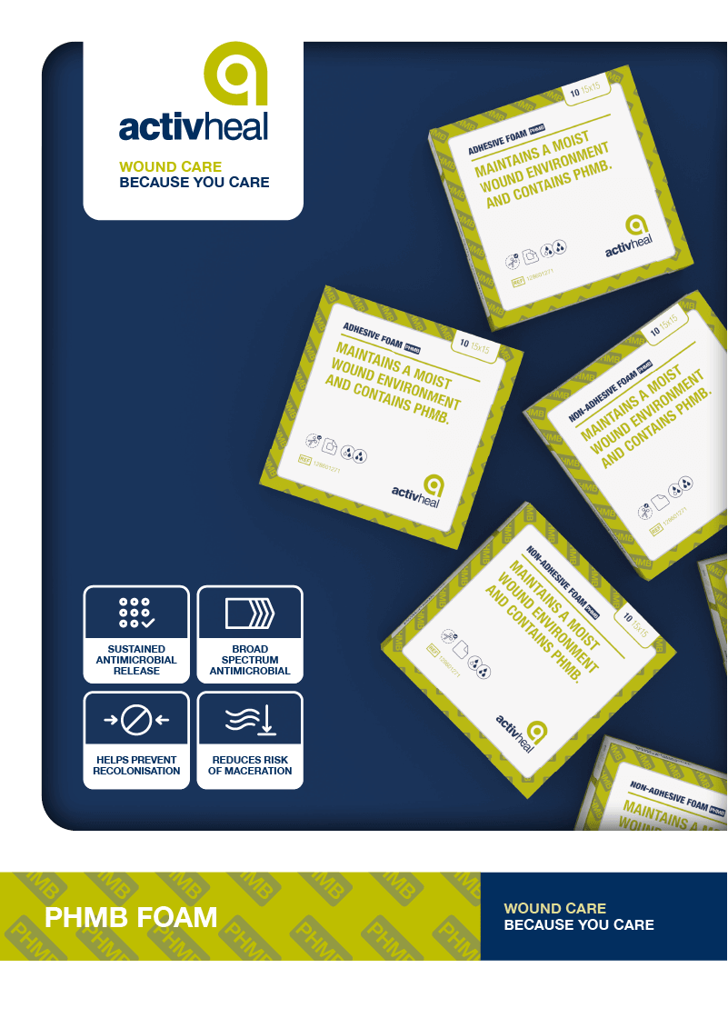 PHMB Foam Dressing - Wound Care Range - ActivHeal PHMB Foam